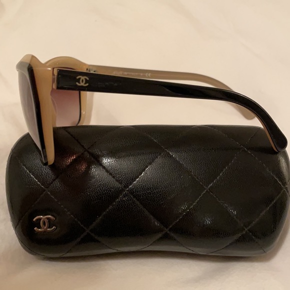 CHANEL | Accessories | Chanel Two Toned Cat Eye Sunglasses Brown | Poshmark